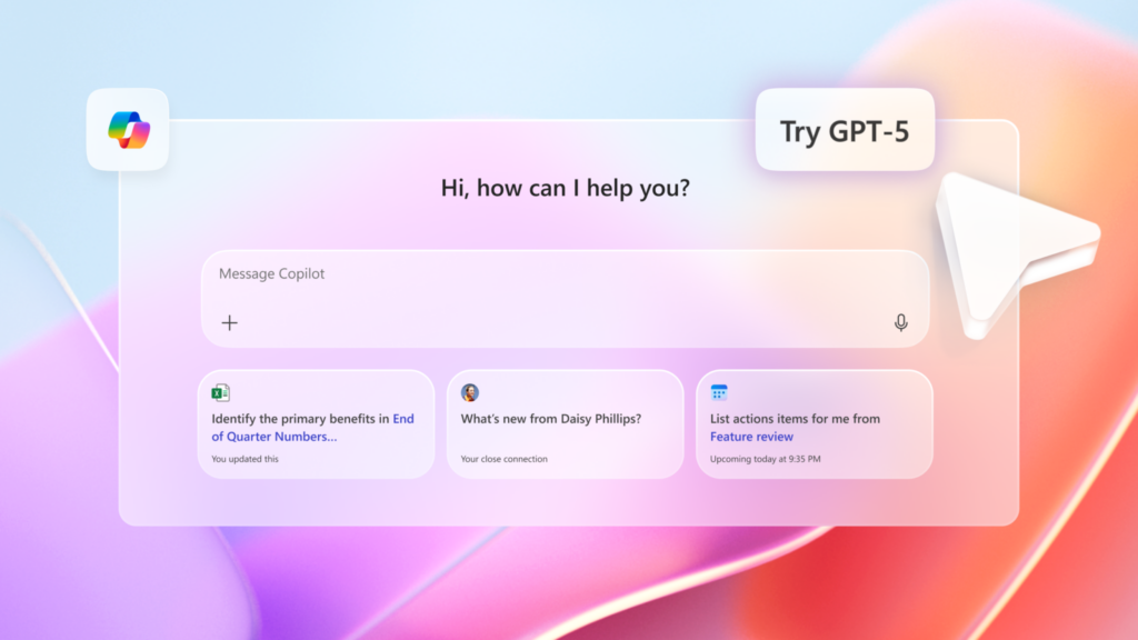 GPT‑5 este disponibil de astăzi în Microsoft 365 Copilot Business - One-IT blog